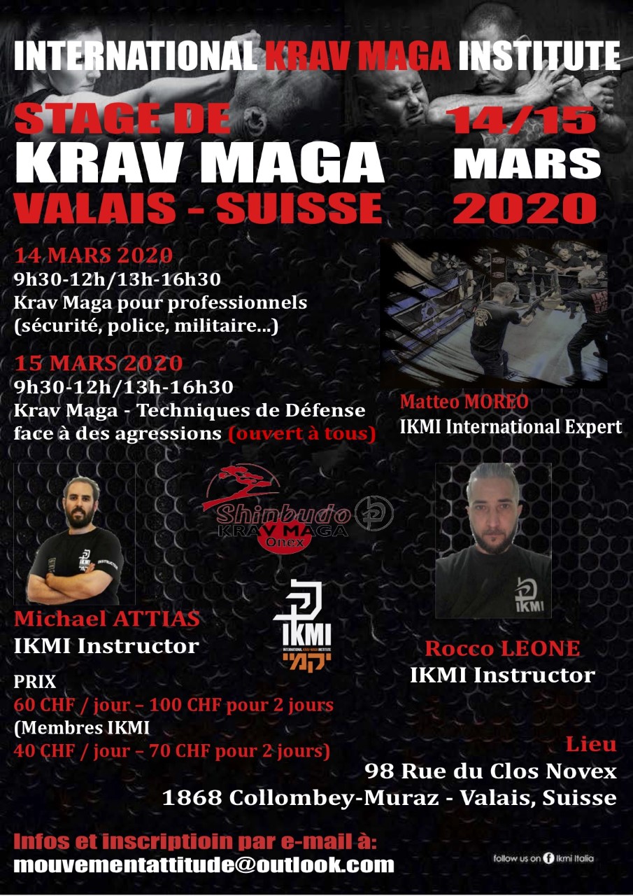 STAGE INTERNATIONAL KRAV MAGA INSTITUTE 2020 - Shinbudo-Onex